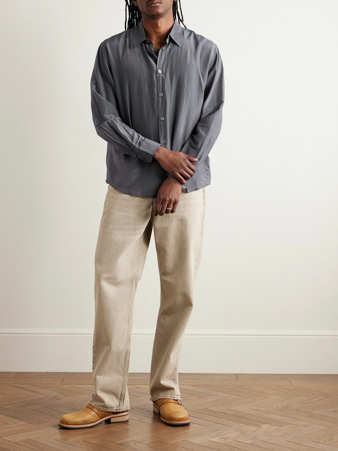 Our Legacy - Beyond Cotton and Silk-Blend Shirt - Gray Our Legacy