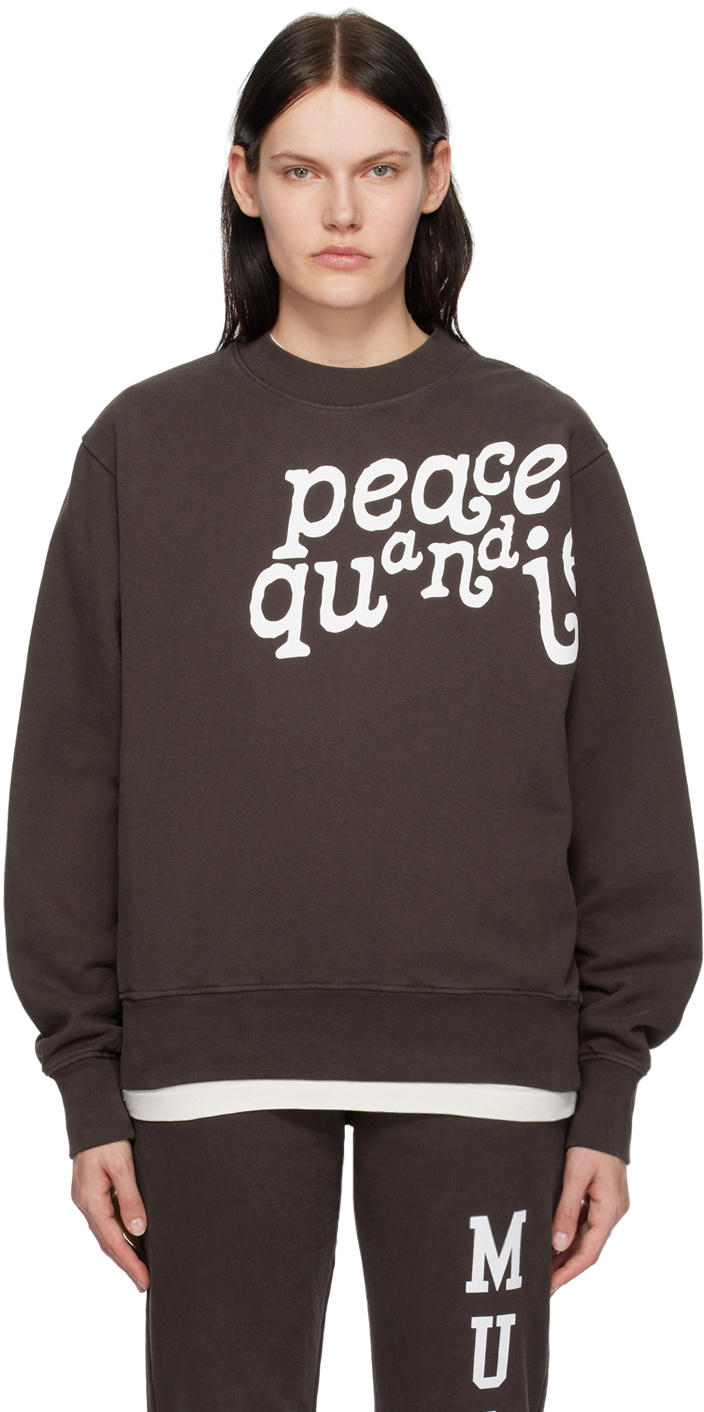 Museum of Peace & Quiet Brown Etched Sweatshirt Museum of Peace and Quiet