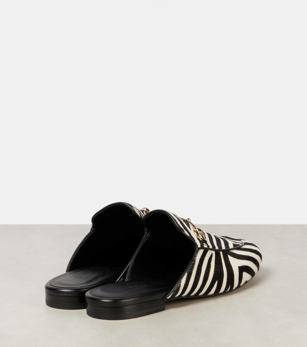 Gucci Horsebit zebra-print calf hair mules Gucci