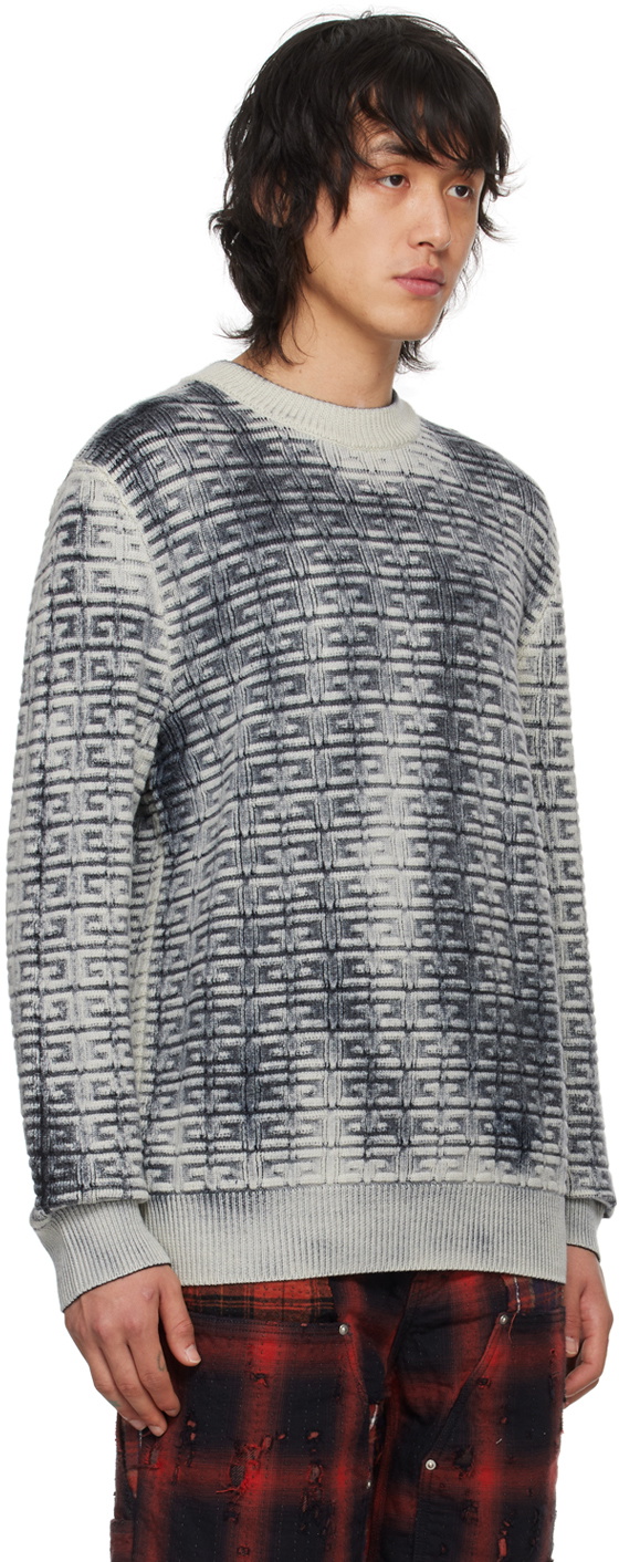 Givenchy White & Black 4G Sweater Givenchy