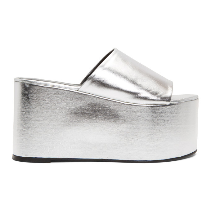 Simon Miller Silver Blackout Platform Sandals Simon Miller