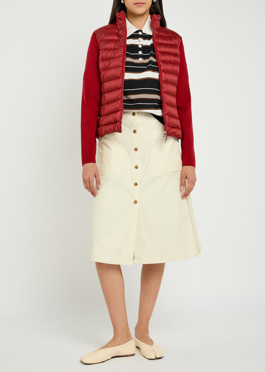 Moncler Quilted Wool-blend Jacket Red Moncler
