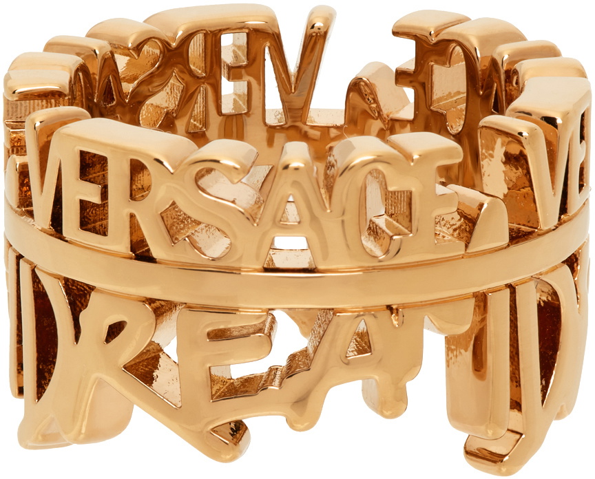 Versace Gold Dream Logo Ring Versace