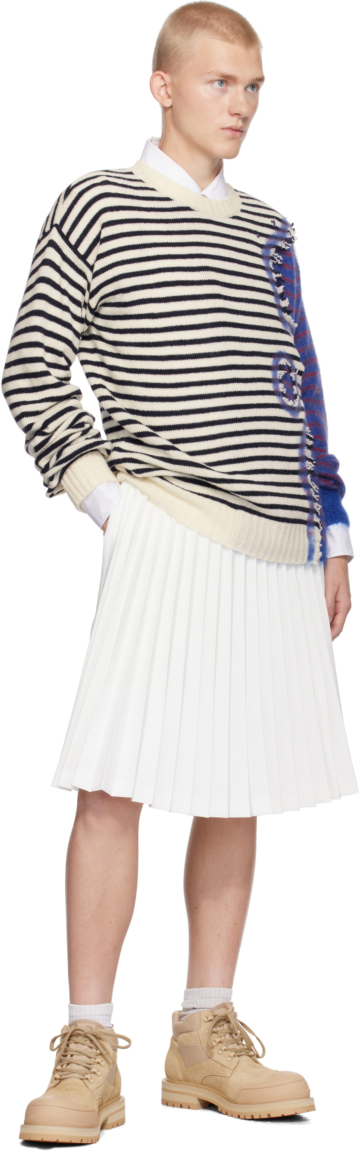 Marni Multicolor Striped Needle Punch Sweater Marni