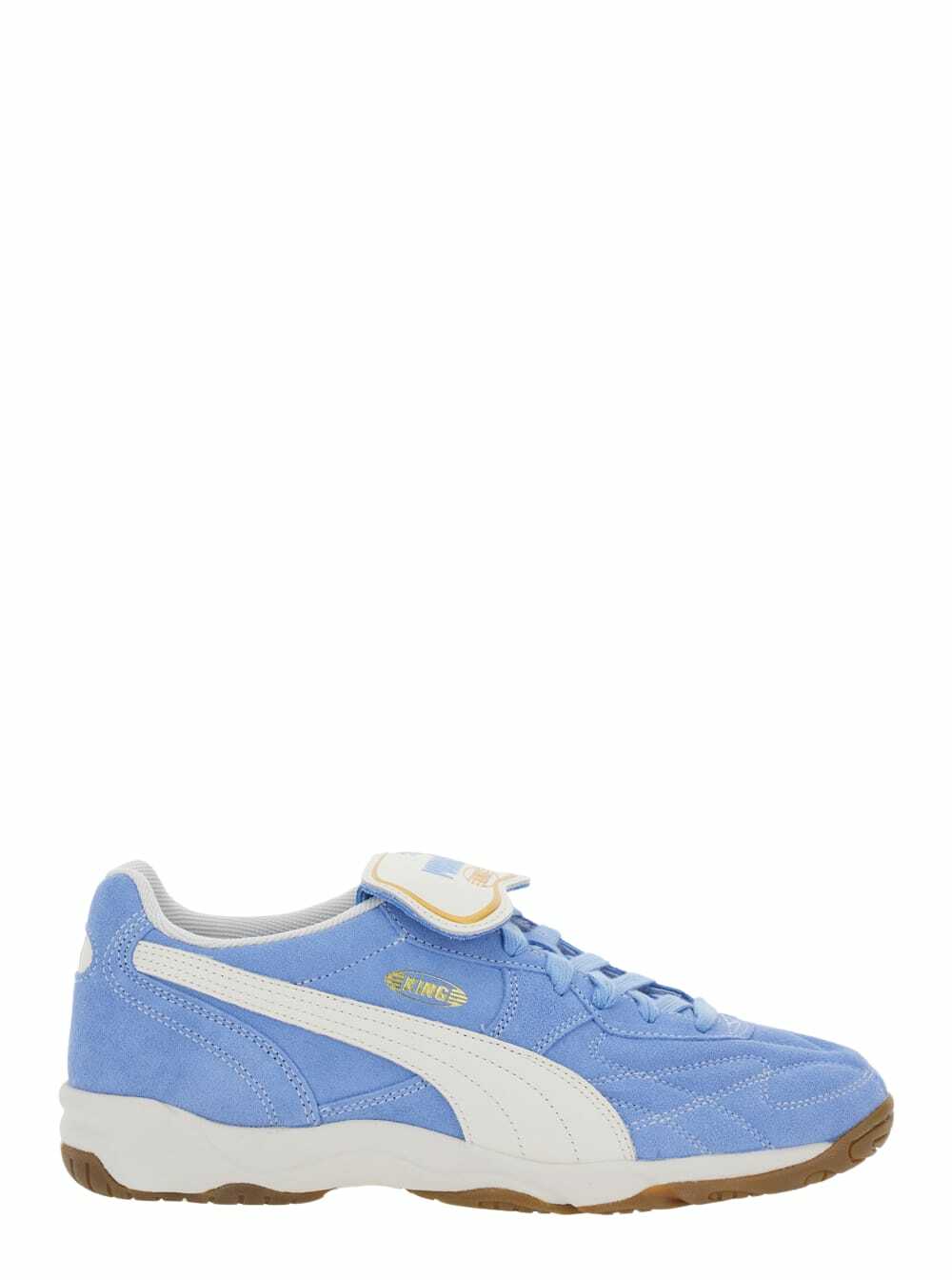 Puma king Light Blue Sneakers With Formstrip Logo Detail On The Side ...