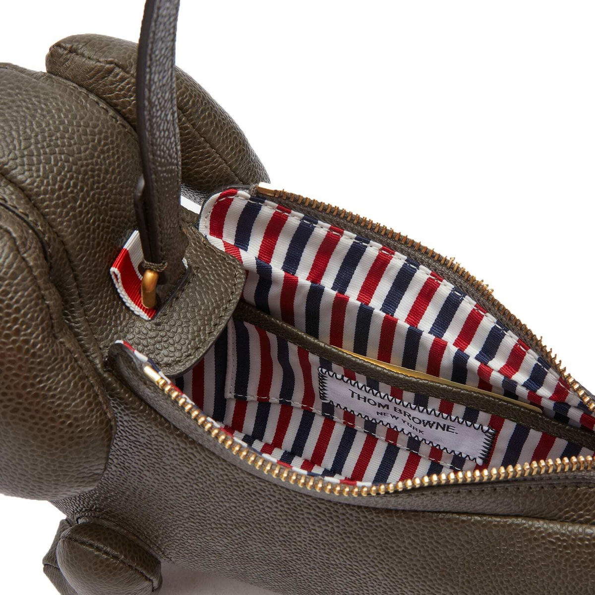 Thom Browne Women's Hector Baguette Pebble Grain Bag in Dark Brown Thom ...