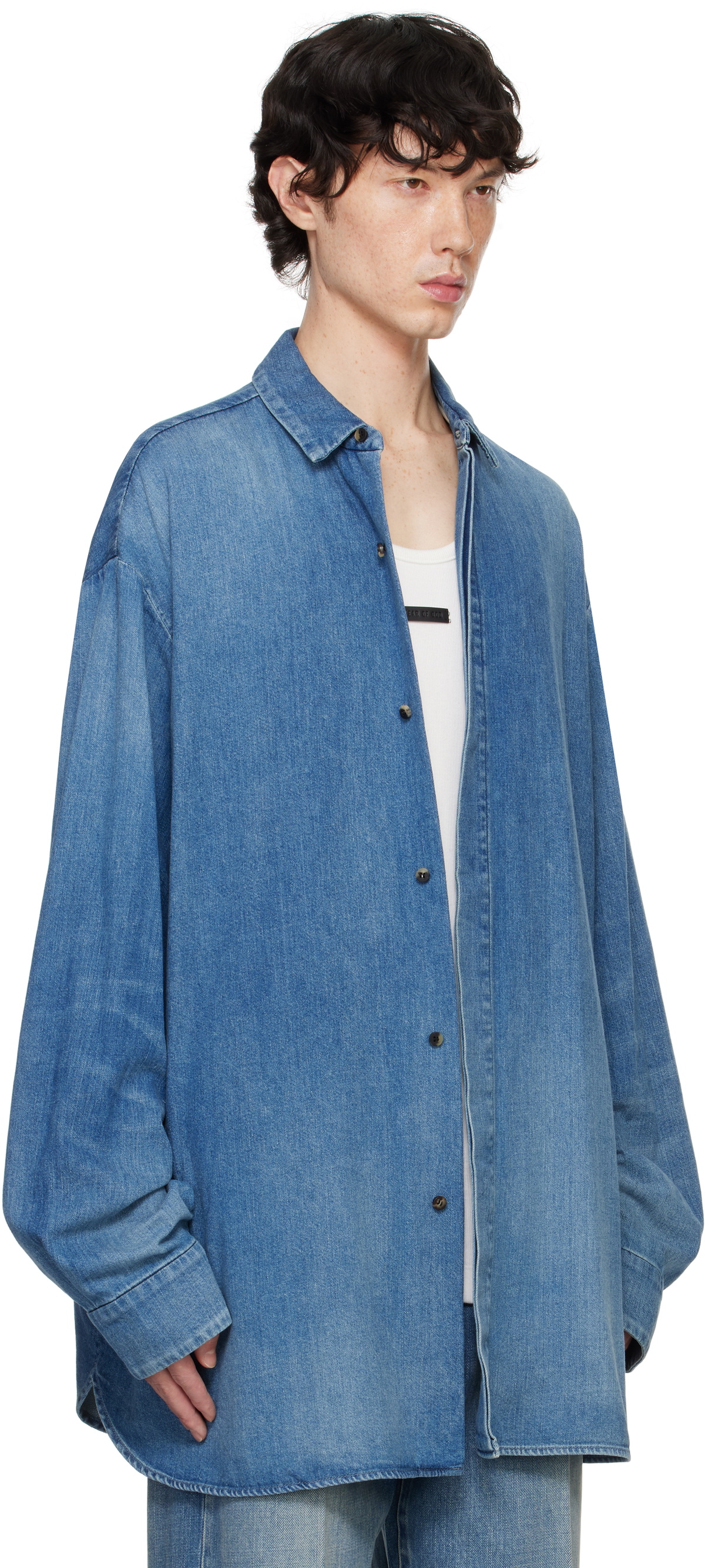 Fear of God Blue Vented Denim Shirt Fear Of God