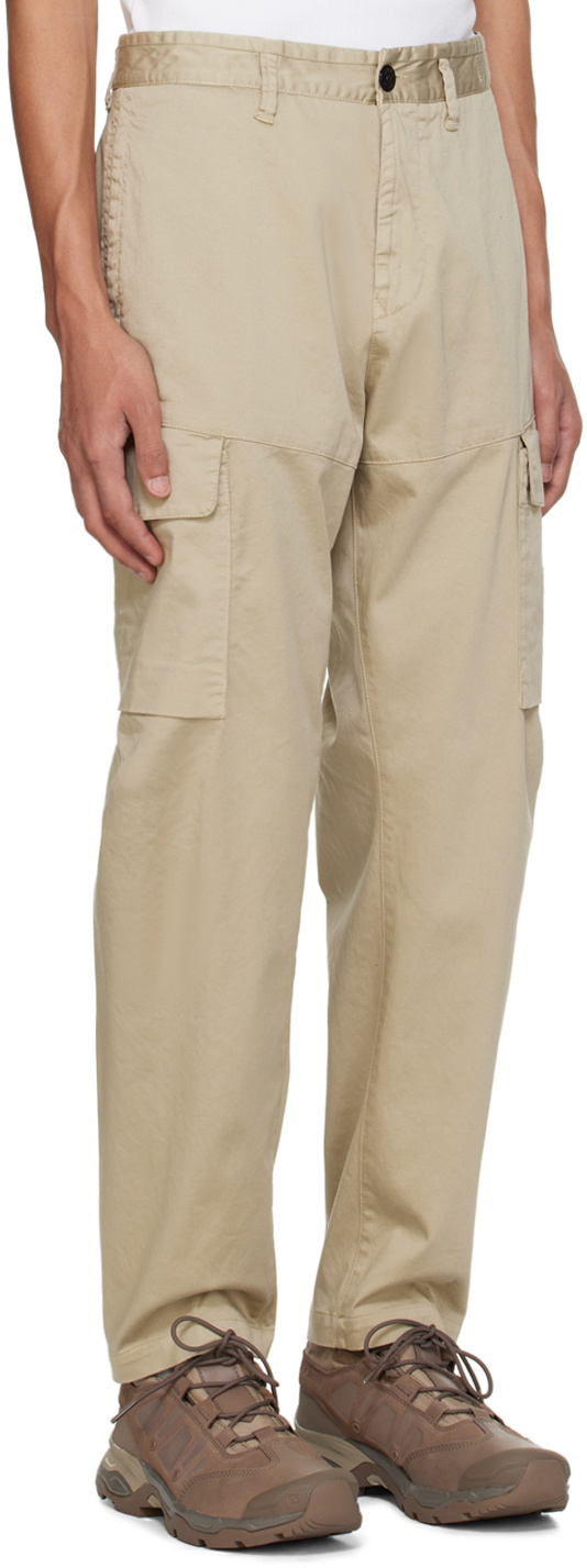 Stone Island Beige Patch Cargo Pants Stone Island