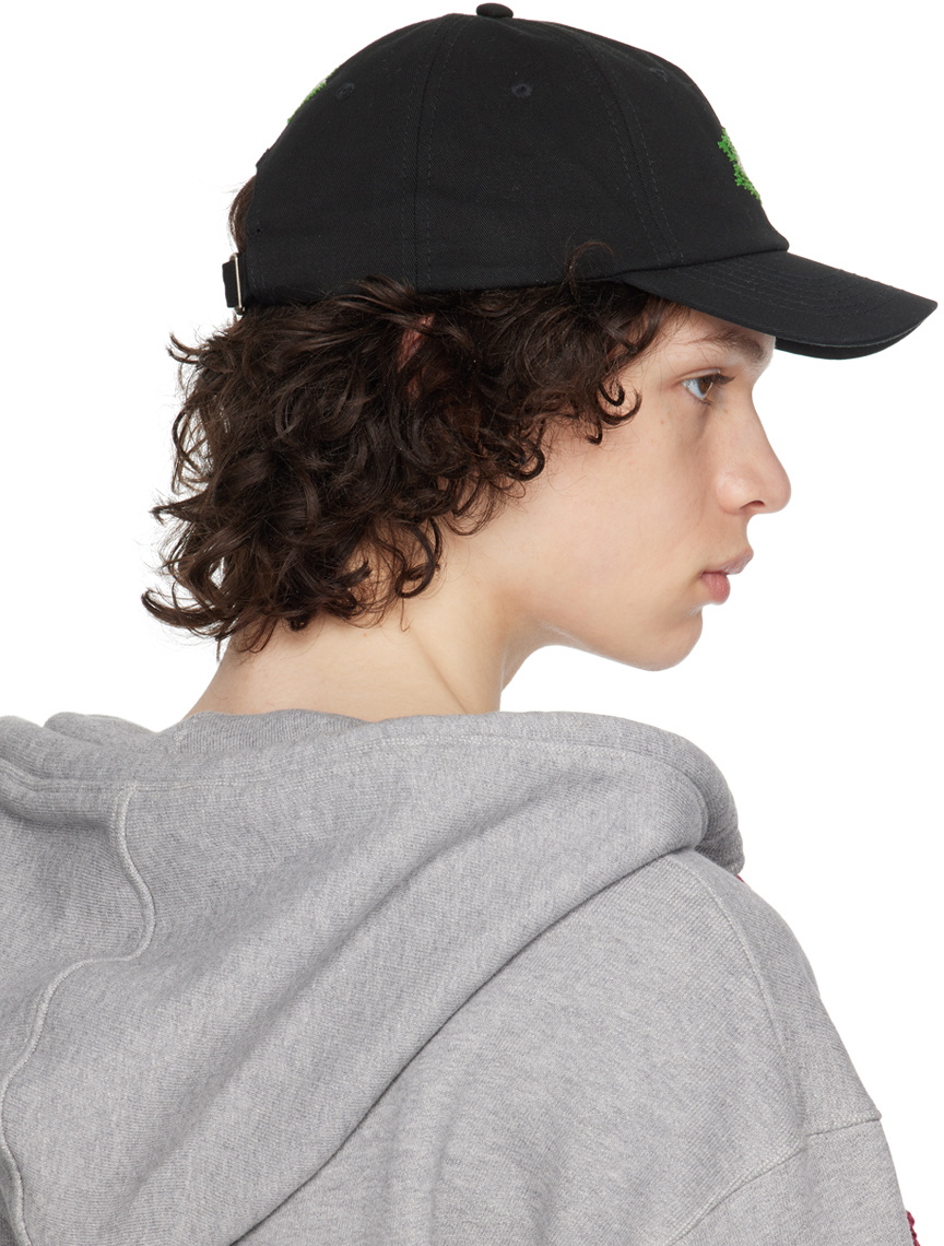 ADISH Black Sarou Tatreez Logo Qurs Cap ADISH