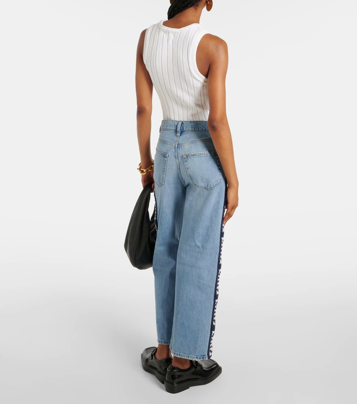 Frame Le Jane Crop Crochet straight jeans Frame Denim