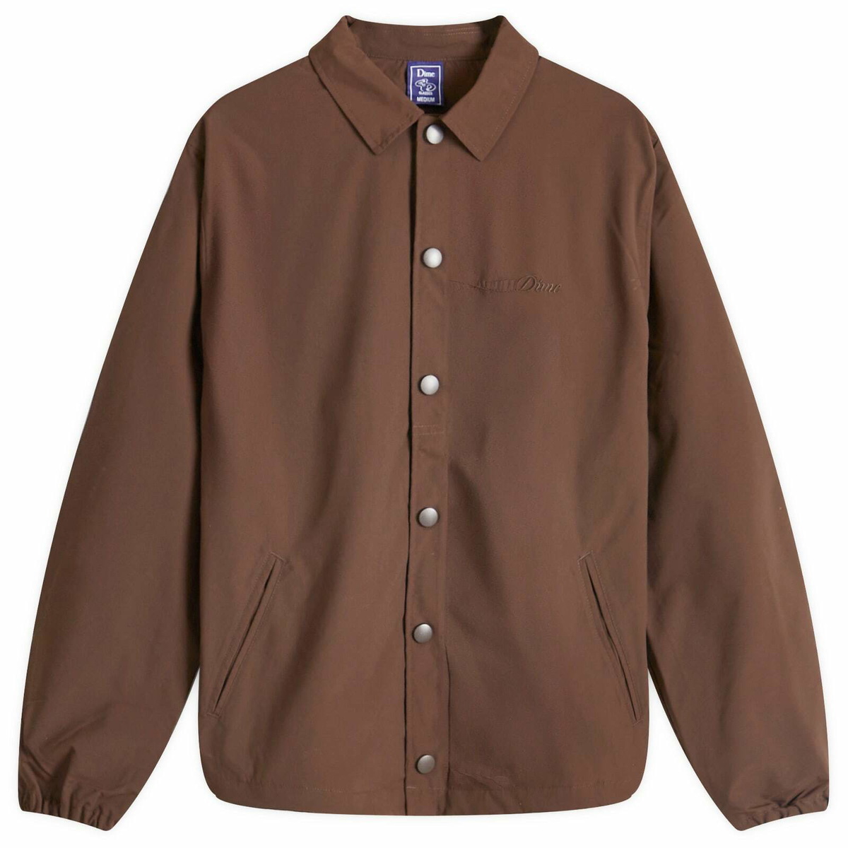 Dime Men's Cursive Coach Jacket in Espresso Dime