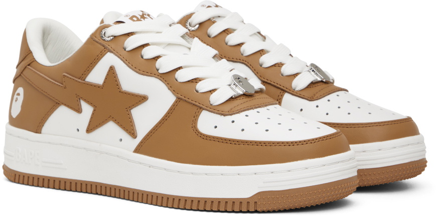 BAPE Brown & White Sta #4 Sneakers A Bathing Ape