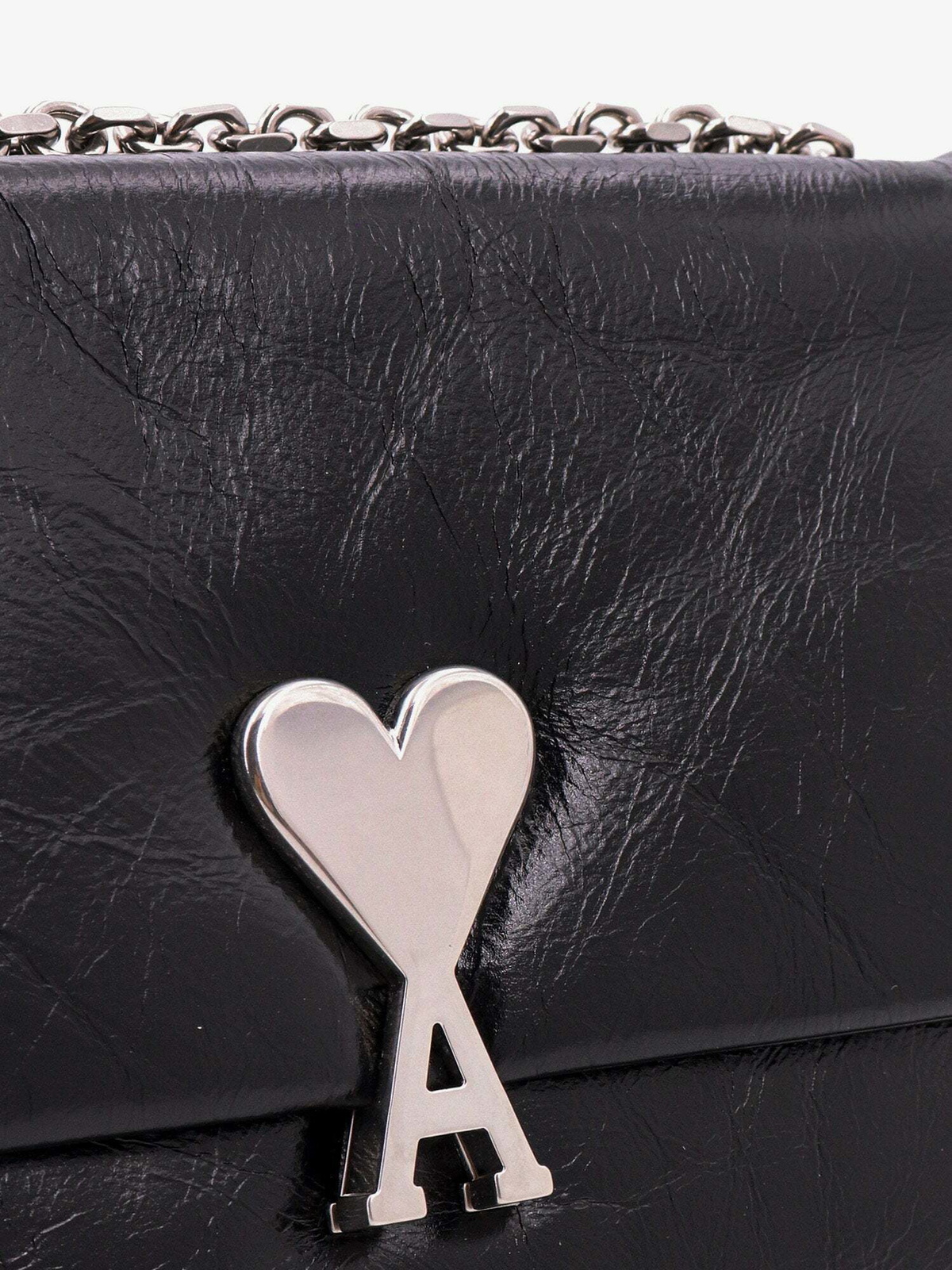 Ami Paris Shoulder Bag Black Womens AMI