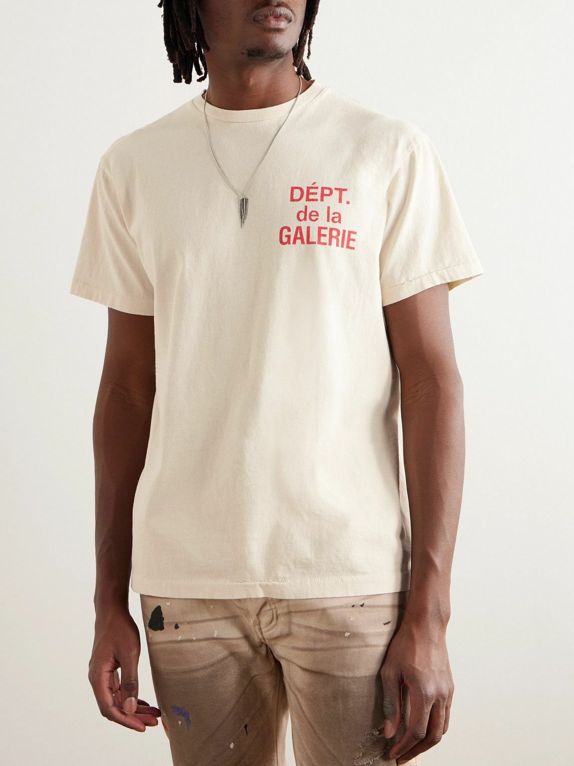 Gallery Dept. - Logo-Print Cotton-Jersey T-Shirt - Neutrals Gallery Dept.
