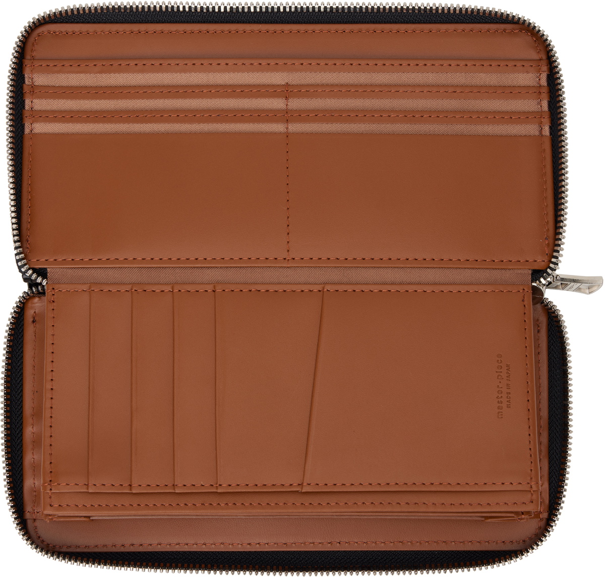 master-piece Black Notch Round Zip Wallet Master-Piece Co