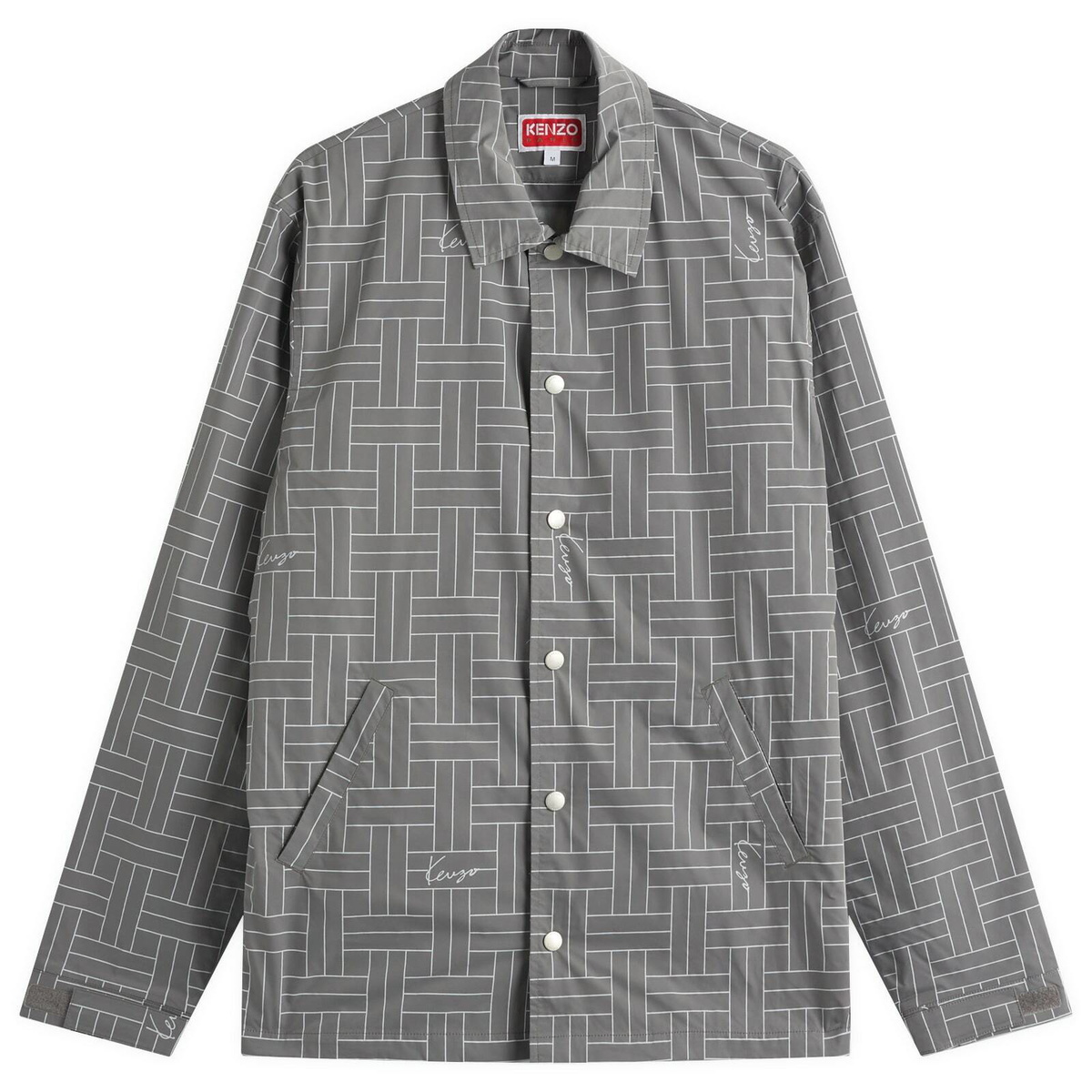 Kenzo Men's Weave Light Coach Jacket in Misty Grey Kenzo