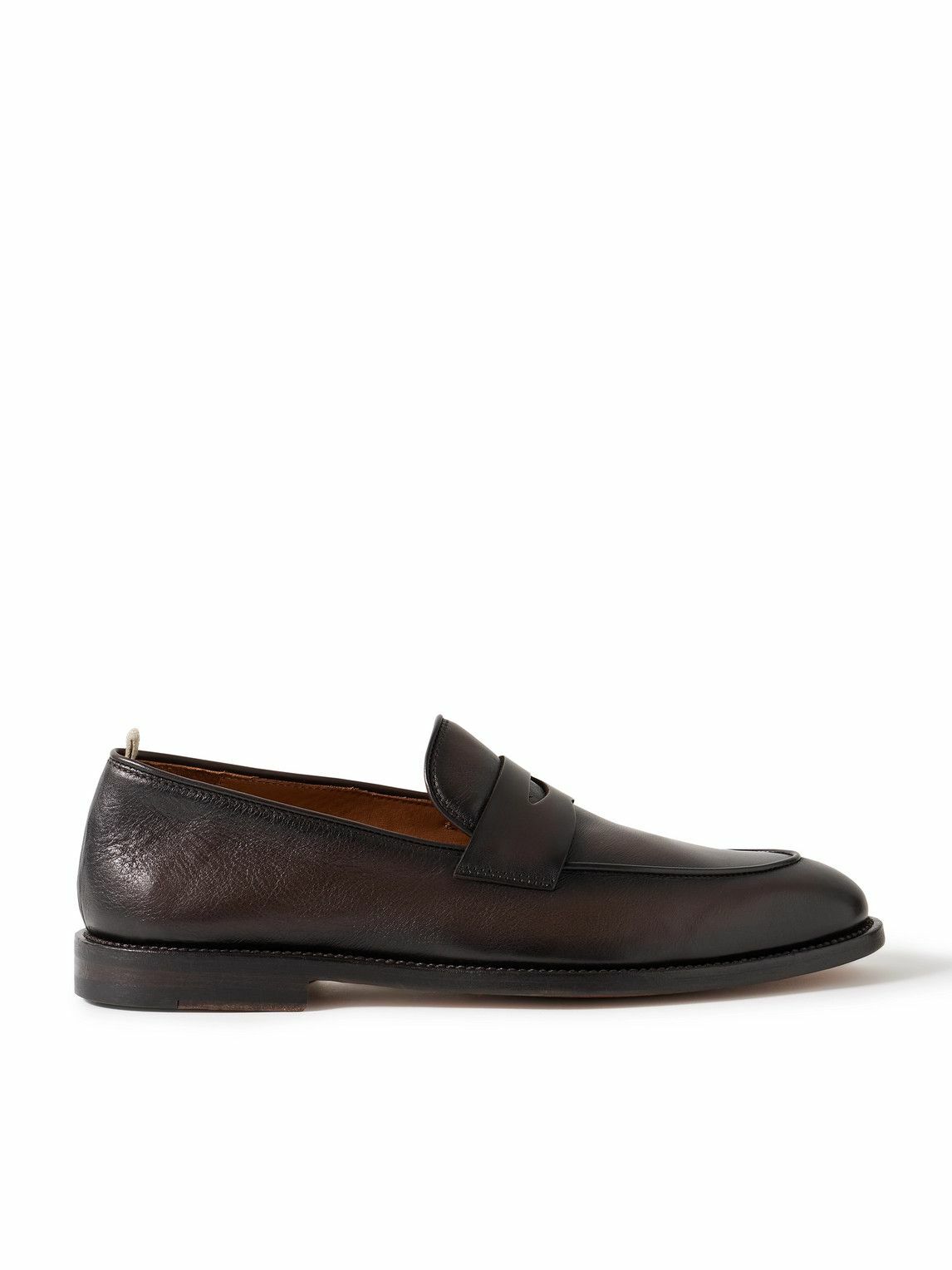 Officine Creative - Opera 001 Leather Penny Loafers - Brown Officine ...