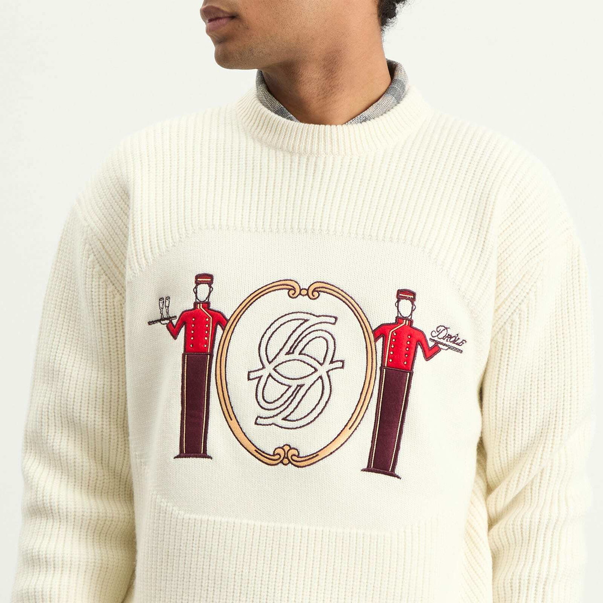 Drôle de Monsieur Men's Drole De Monsieur Jacquard Groom Knit Jumper in ...