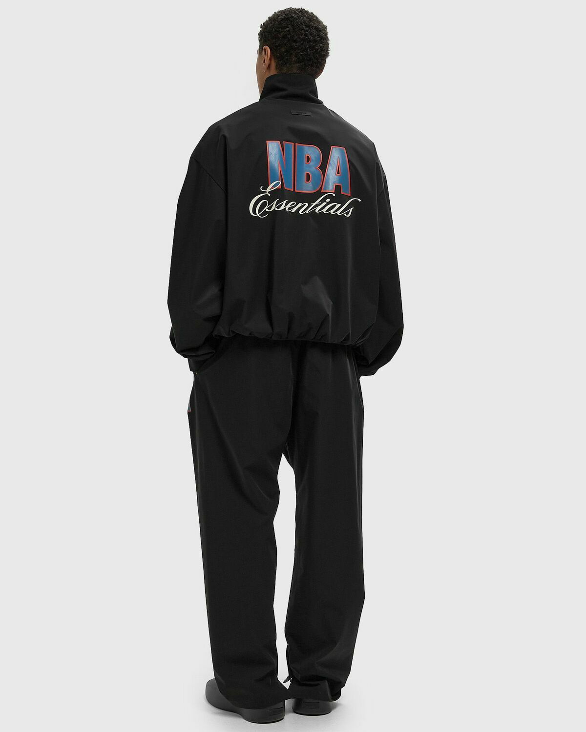 Fear of God Essentials HALF ZIP TRACK JACKET Black Mens Half-Zip Fear ...