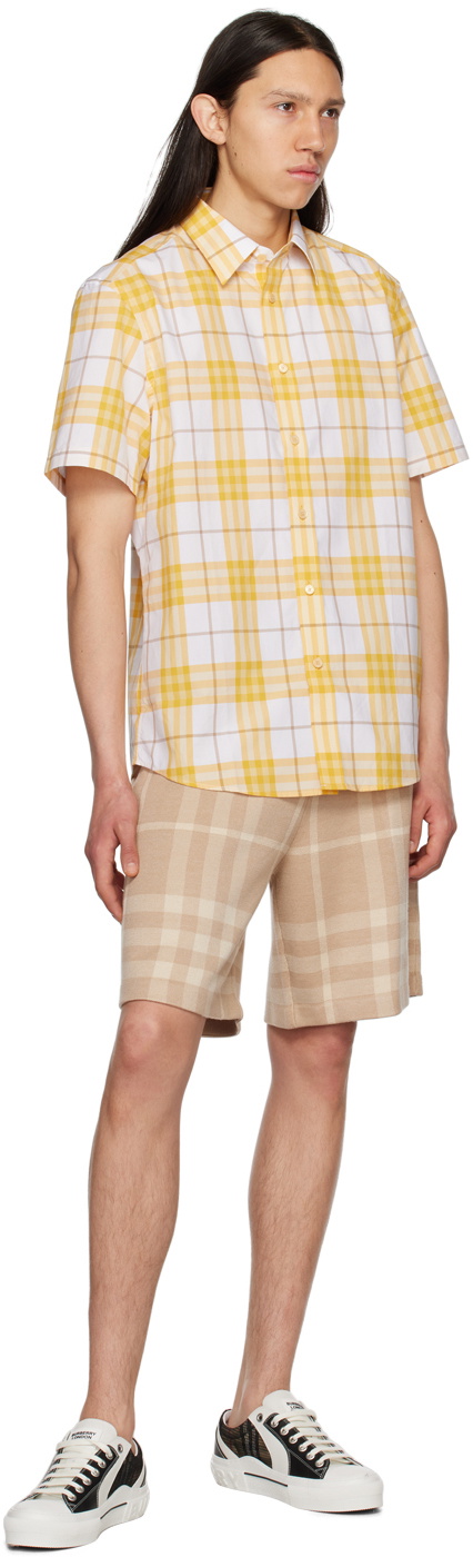 Burberry Yellow Check Shirt Burberry