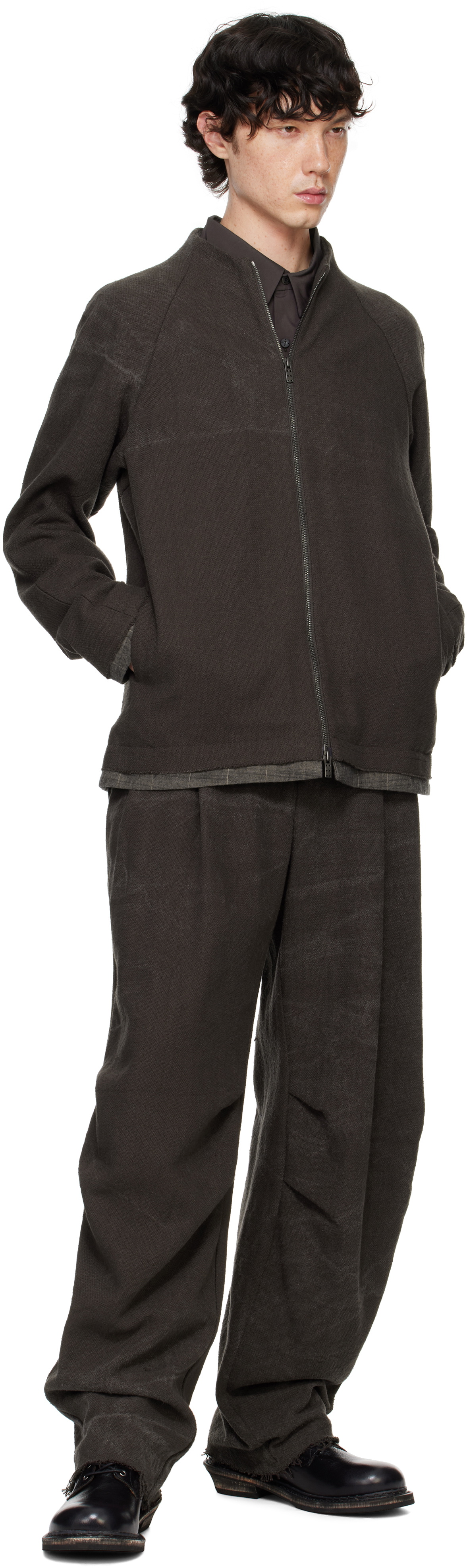 DEVOA Gray Baggy Trousers