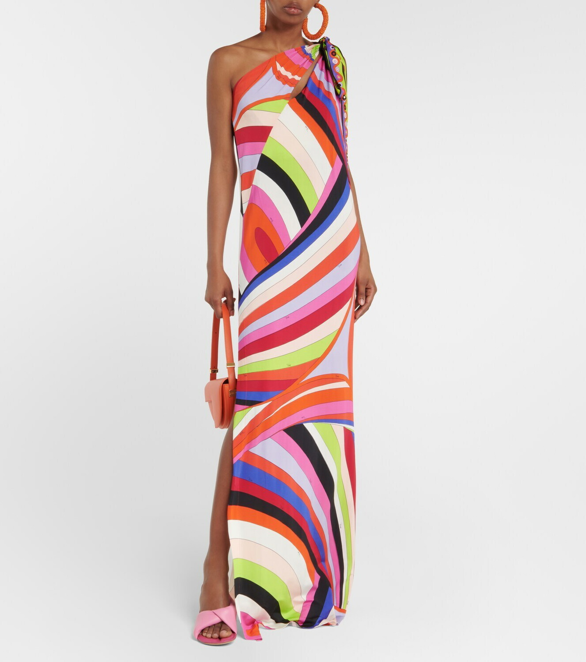 Pucci Printed one-shoulder maxi dress Emilio Pucci