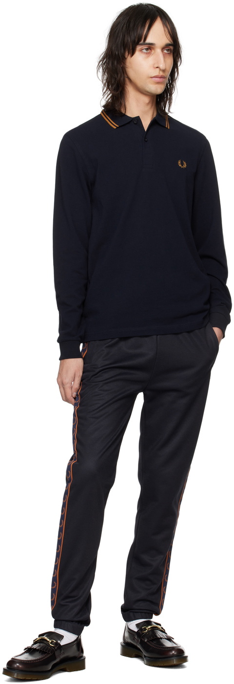 Fred Perry Navy 'The Fred Perry' Long Sleeve Polo Fred Perry