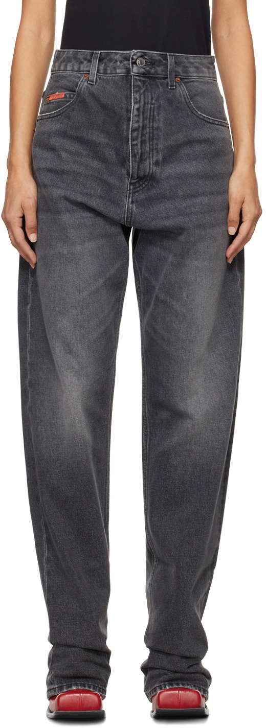 Martine Rose Black Open Fly Jeans Martine Rose