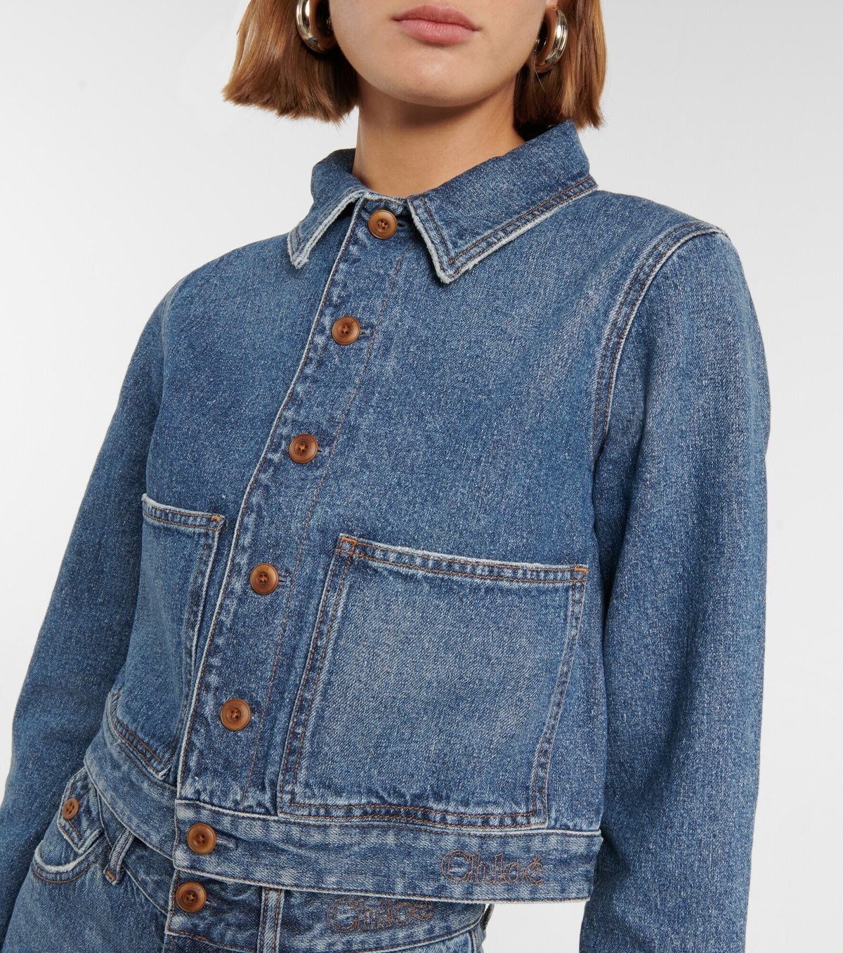 Chloe - Cropped denim jacket Chloe