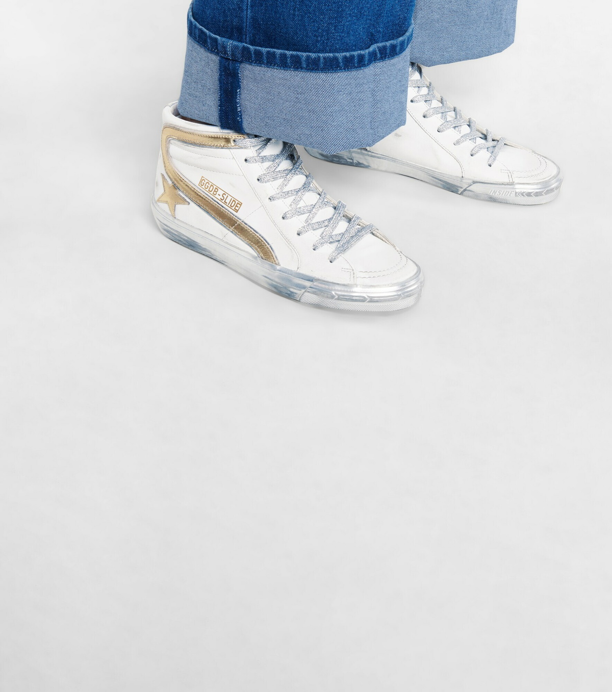 Golden Goose - Slide metallic leather sneakers Golden Goose Deluxe Brand