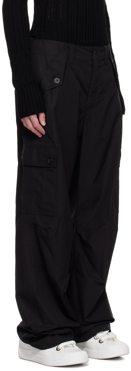 Dolce & Gabbana Black Plaque Cargo Pants Dolce & Gabbana