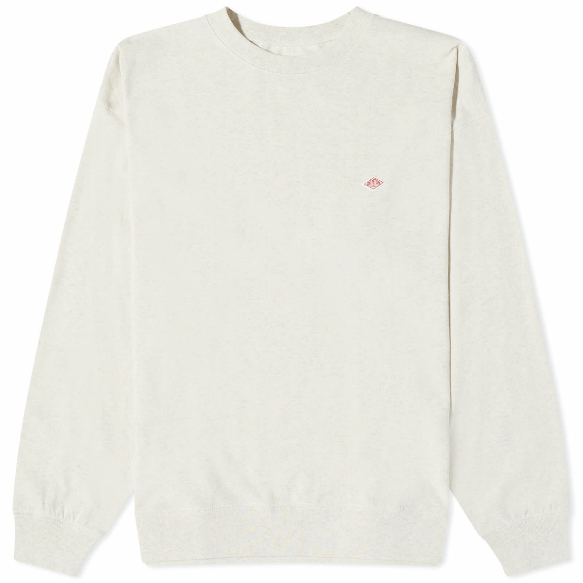 Danton Men's Logo Crew Sweater in Heather Ivory Danton