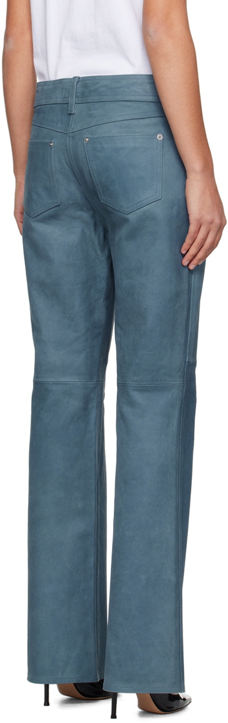 Stand Studio Blue Sahara Leather Pants Stand Studio