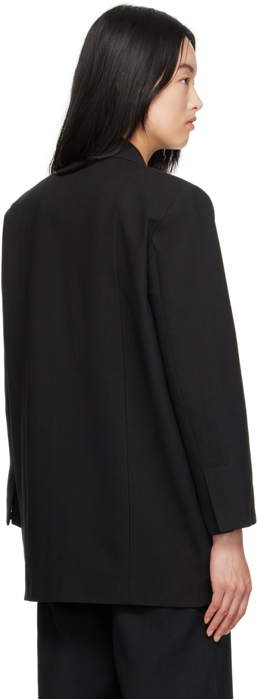 GANNI Black Three-Button Blazer GANNI