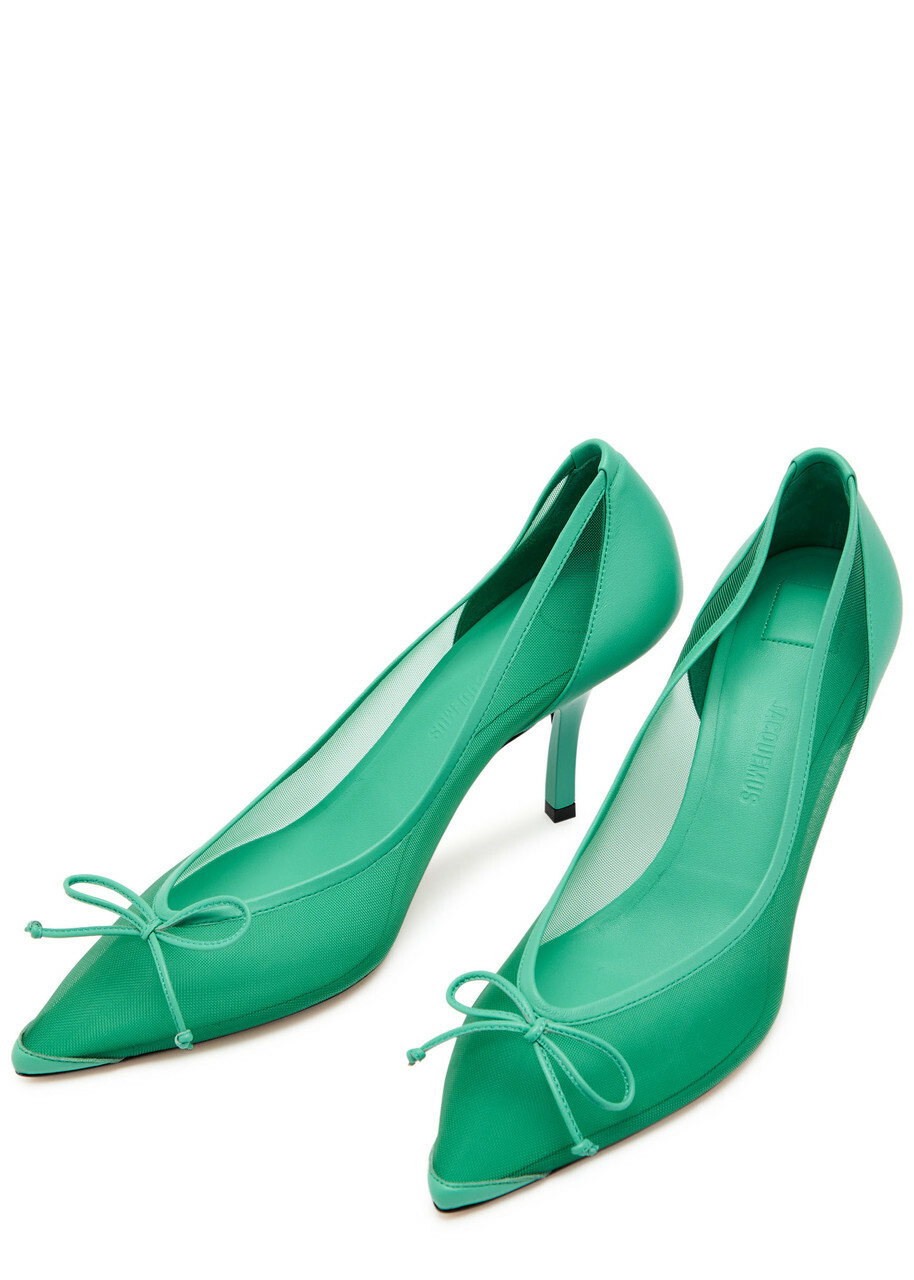 Jacquemus Les Escarpins Tourni Mesh and Leather Pumps Jacquemus