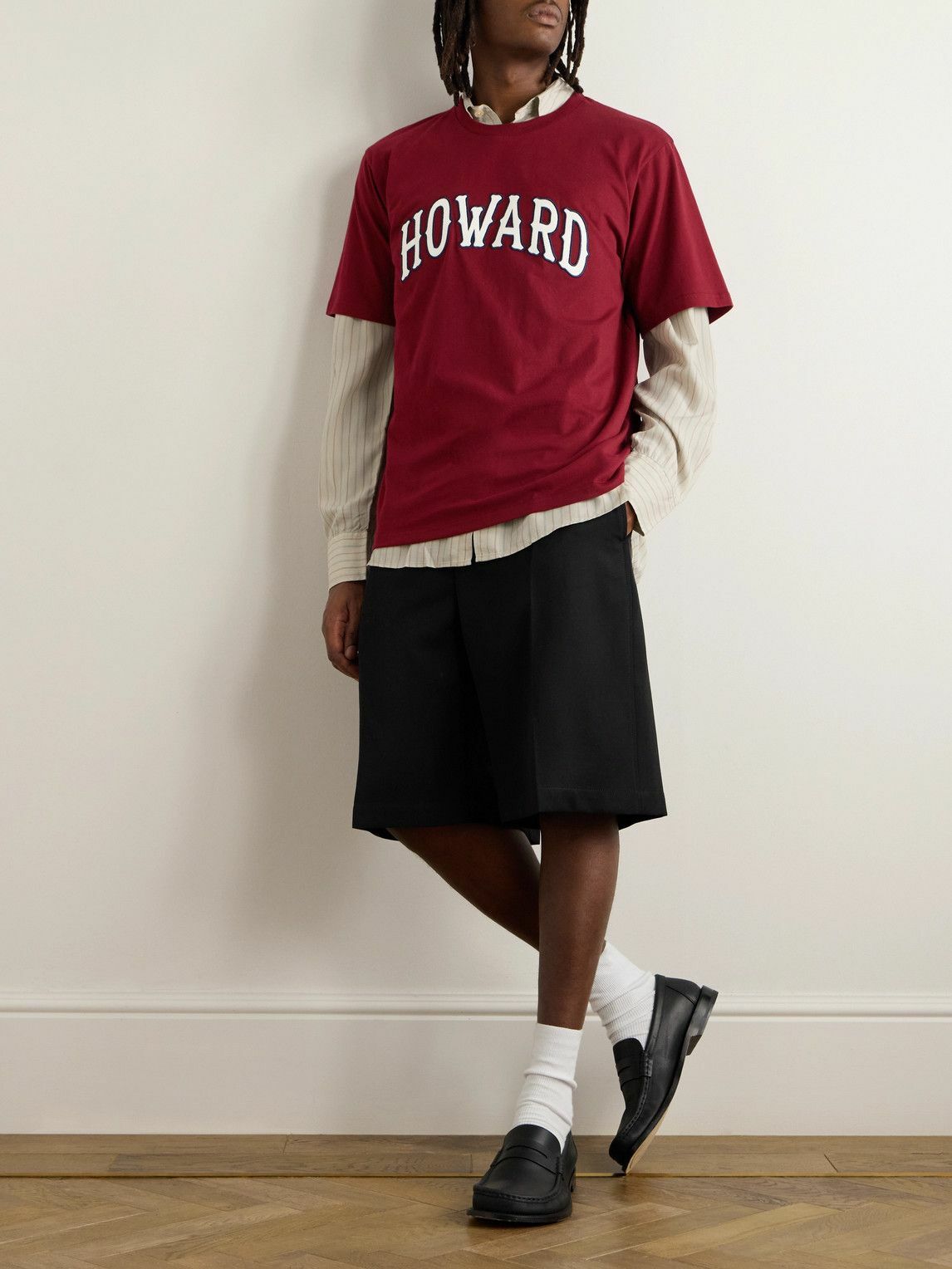 Wales Bonner - Howard Appliquéd Printed Organic Cotton-Jersey T-Shirt ...