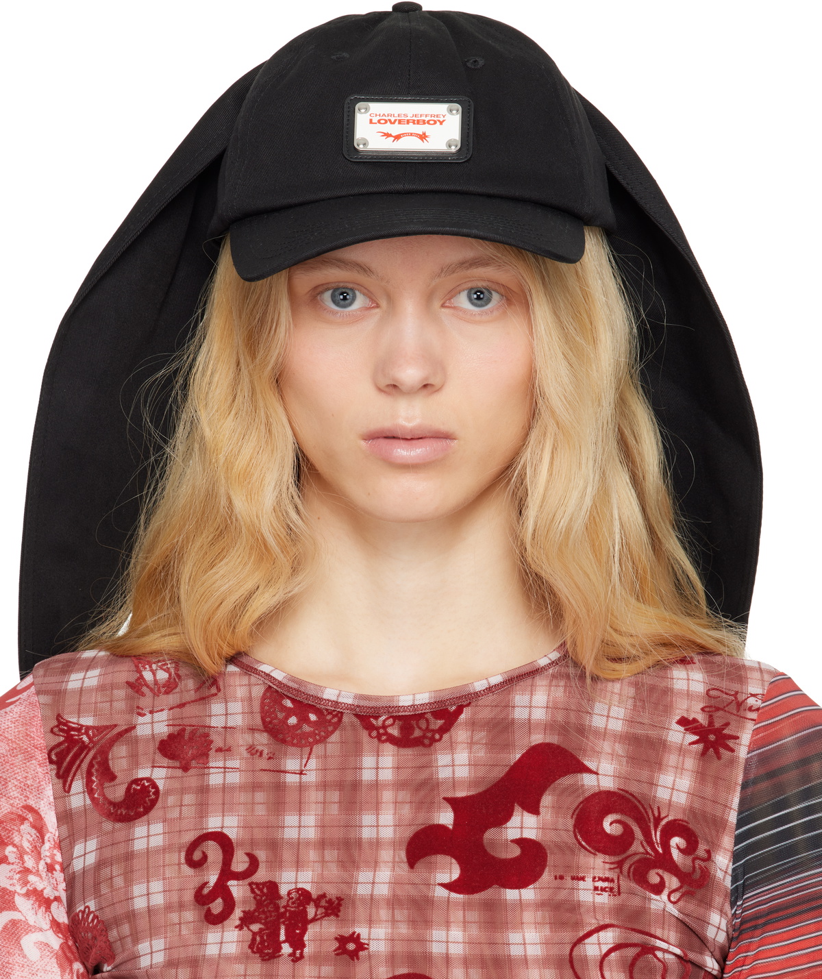 Charles Jeffrey LOVERBOY Black Rabbit Ears Cap Charles Jeffrey Loverboy