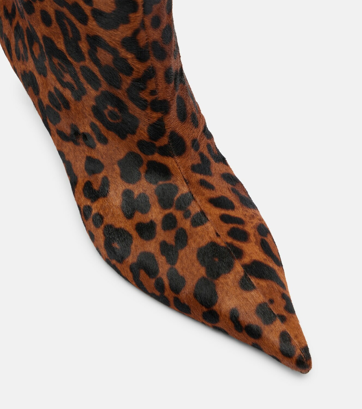 Amina Muaddi Fiona 60 leopard-print calf hair ankle boots Amina Muaddi