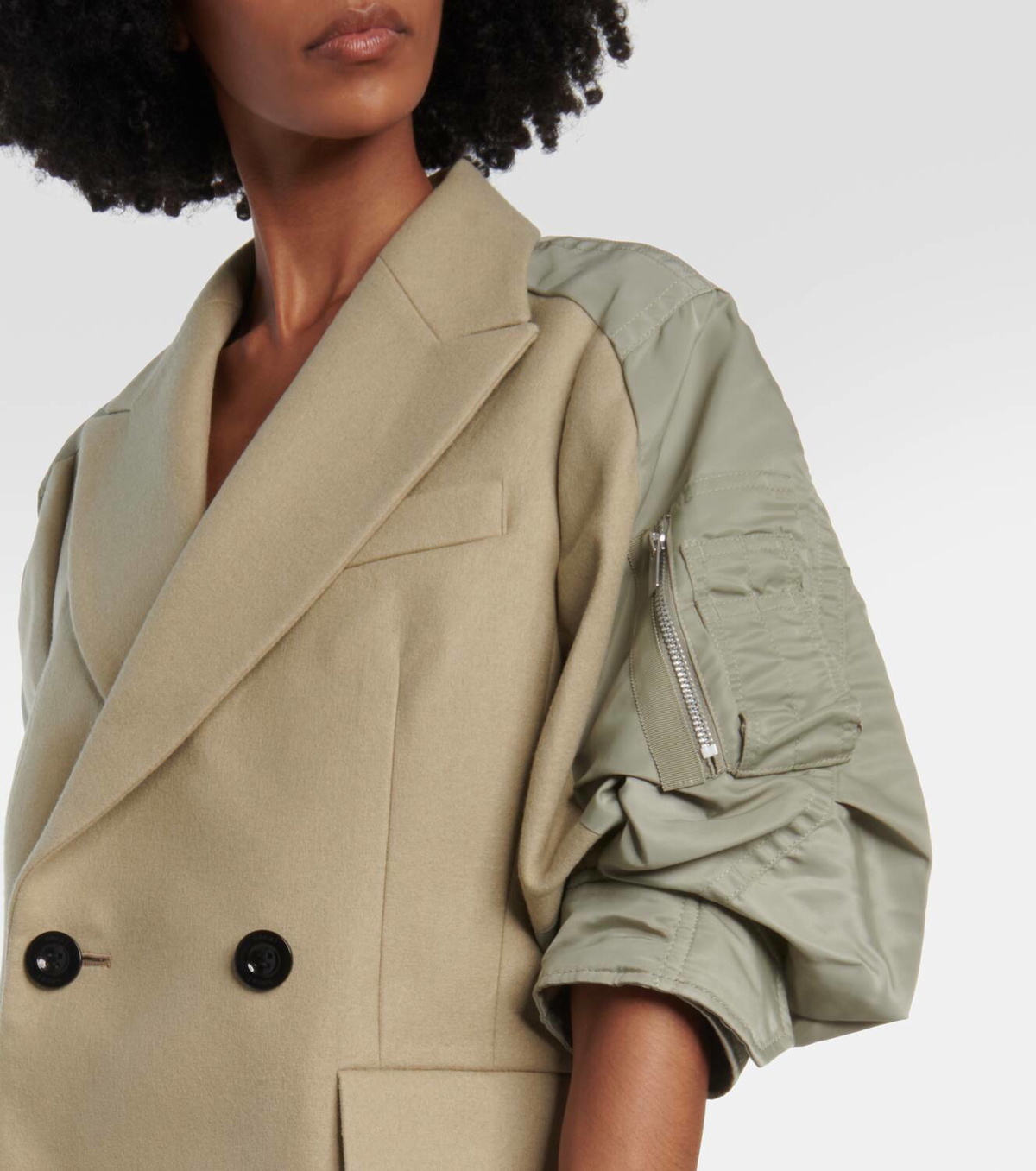 Sacai Double-breasted wool jacket Sacai