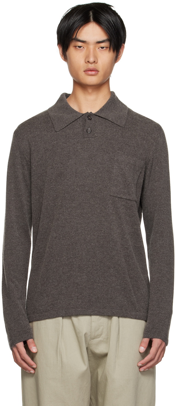 Universal Works Gray Loose Polo Universal Works