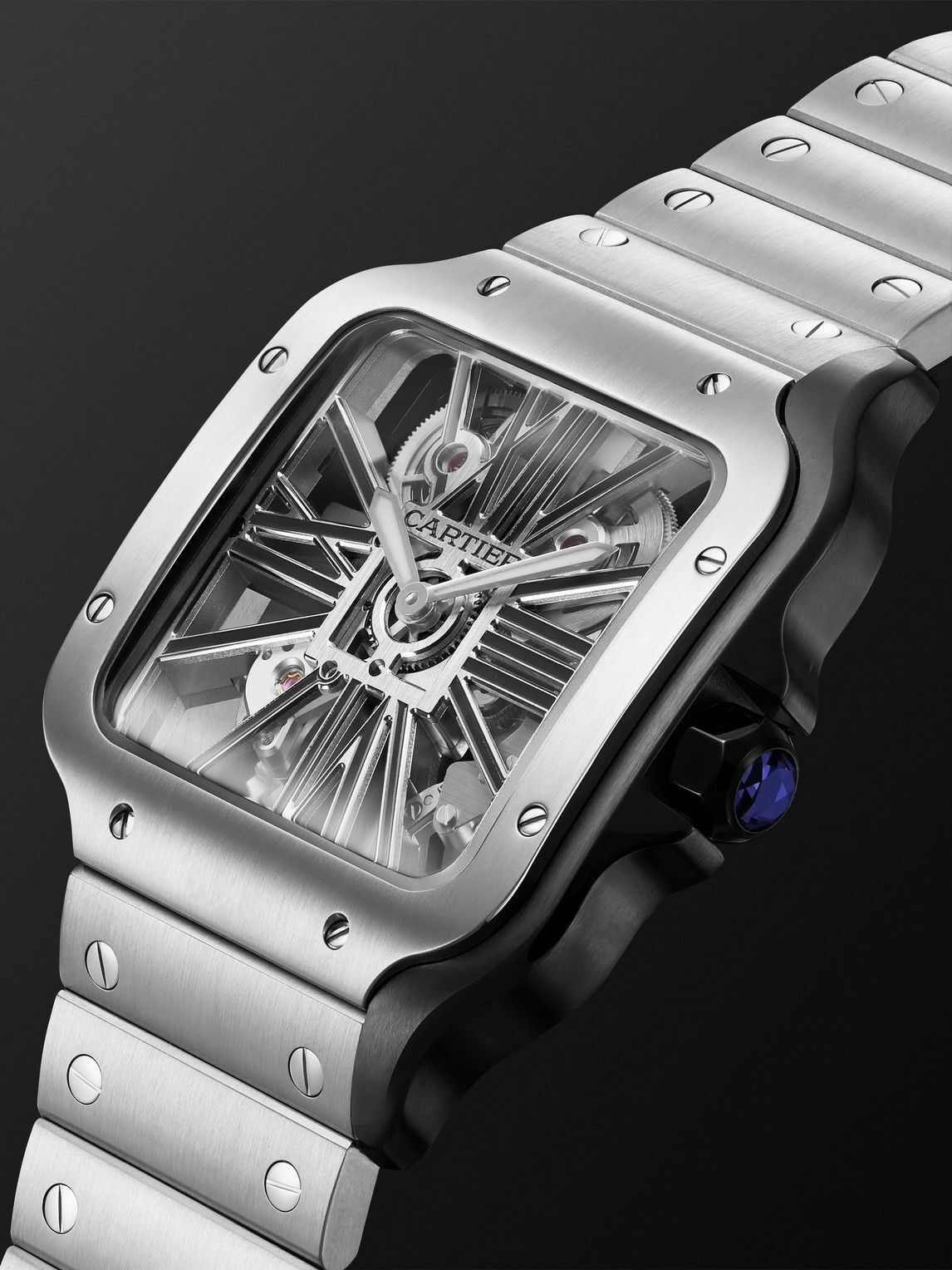 Cartier - Santos de Cartier Hand-Wound Skeleton 39.8mm Interchangeable ...