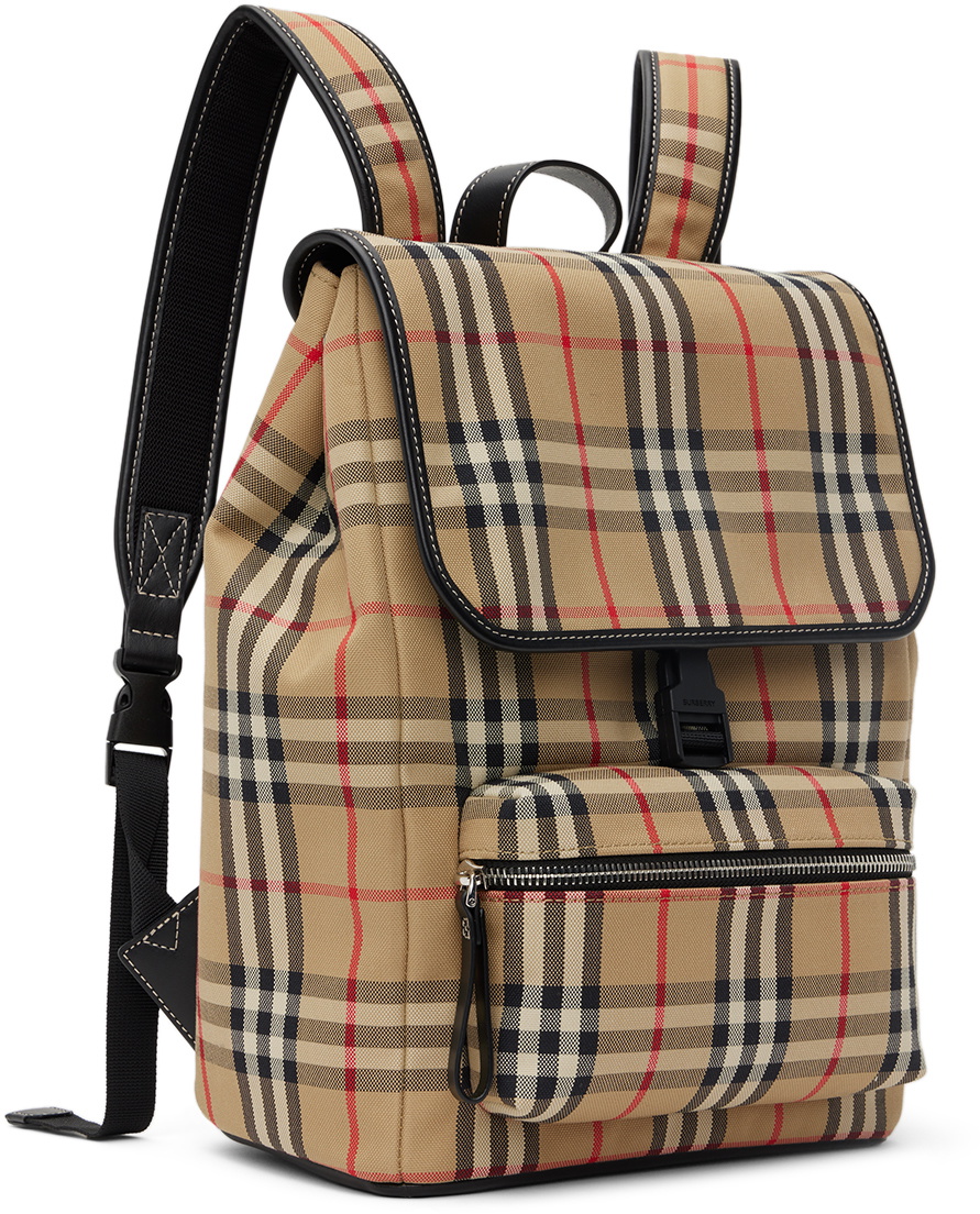 Burberry Kids Beige Vintage Check Backpack Burberry