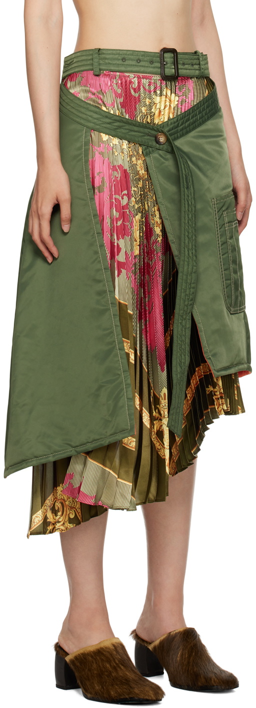 Andersson Bell Khaki MA-1 Scarf Midi Skirt Andersson Bell