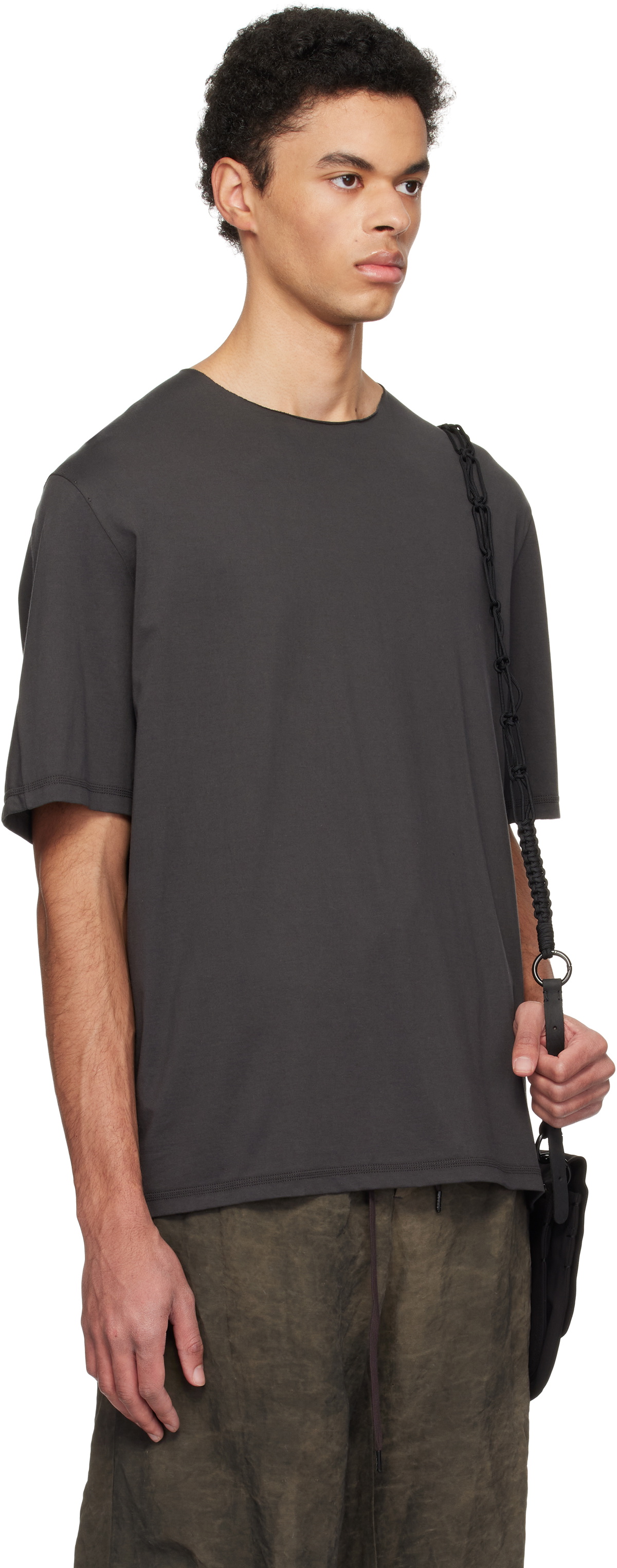 DEVOA Gray Paneled T-shirt