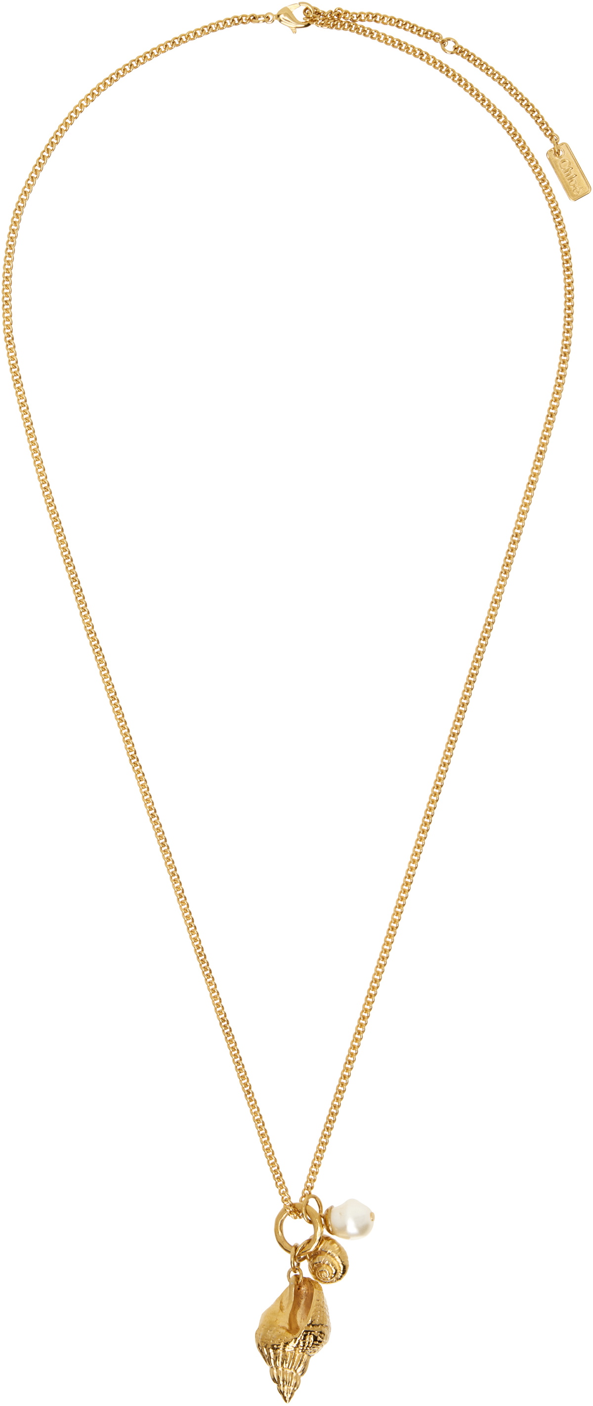 Chloé Gold 'The Chloé Shells Pendant' Necklace Chloe