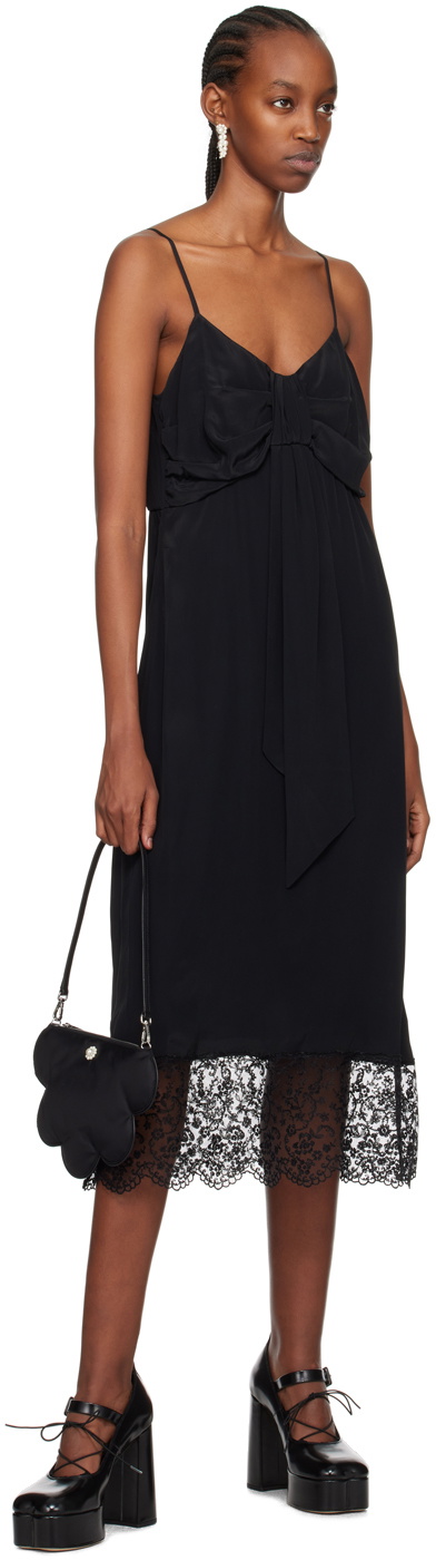 Simone Rocha Black Bow Midi Dress Simone Rocha