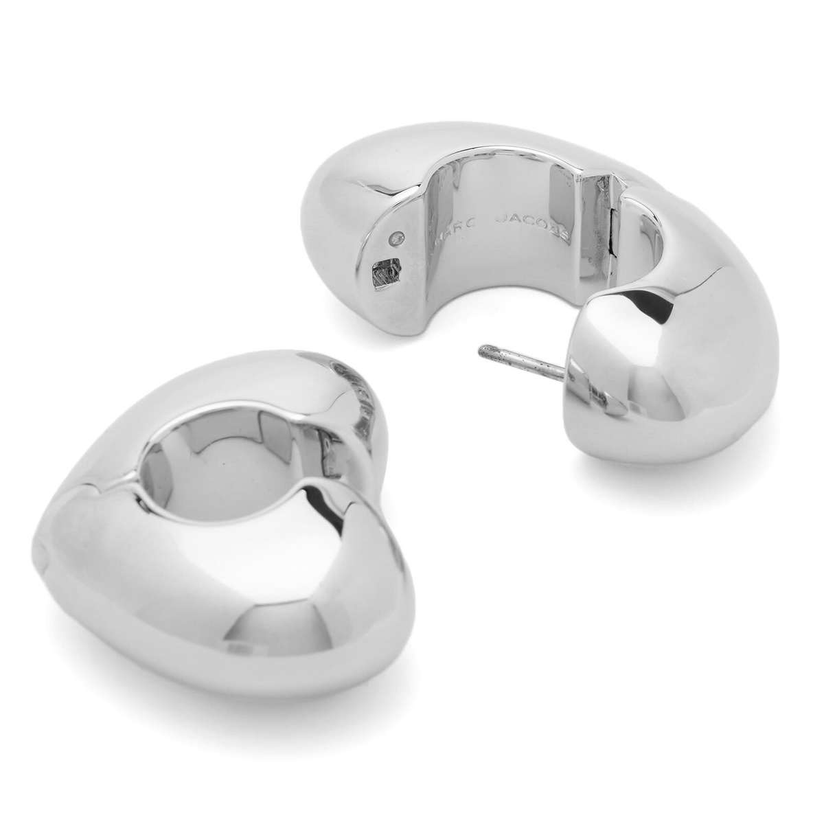 Marc Jacobs Women's Bubble Heart Hoop Earrings in Silver Marc Jacobs