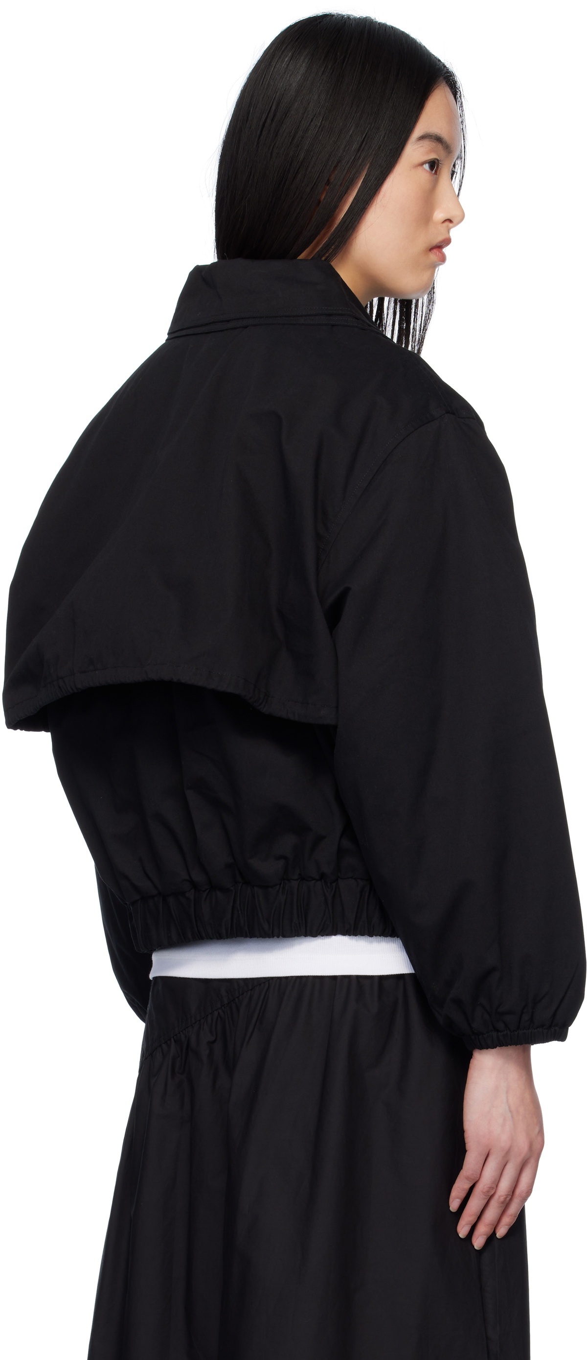 Deiji Studios Black Double Layered Jacket Deiji Studios