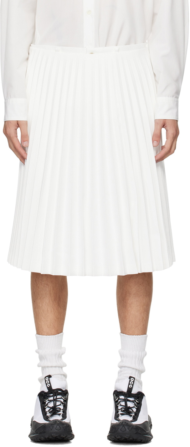 Comme des Garçons Homme Plus White Pleated Shorts Comme des Garcons ...