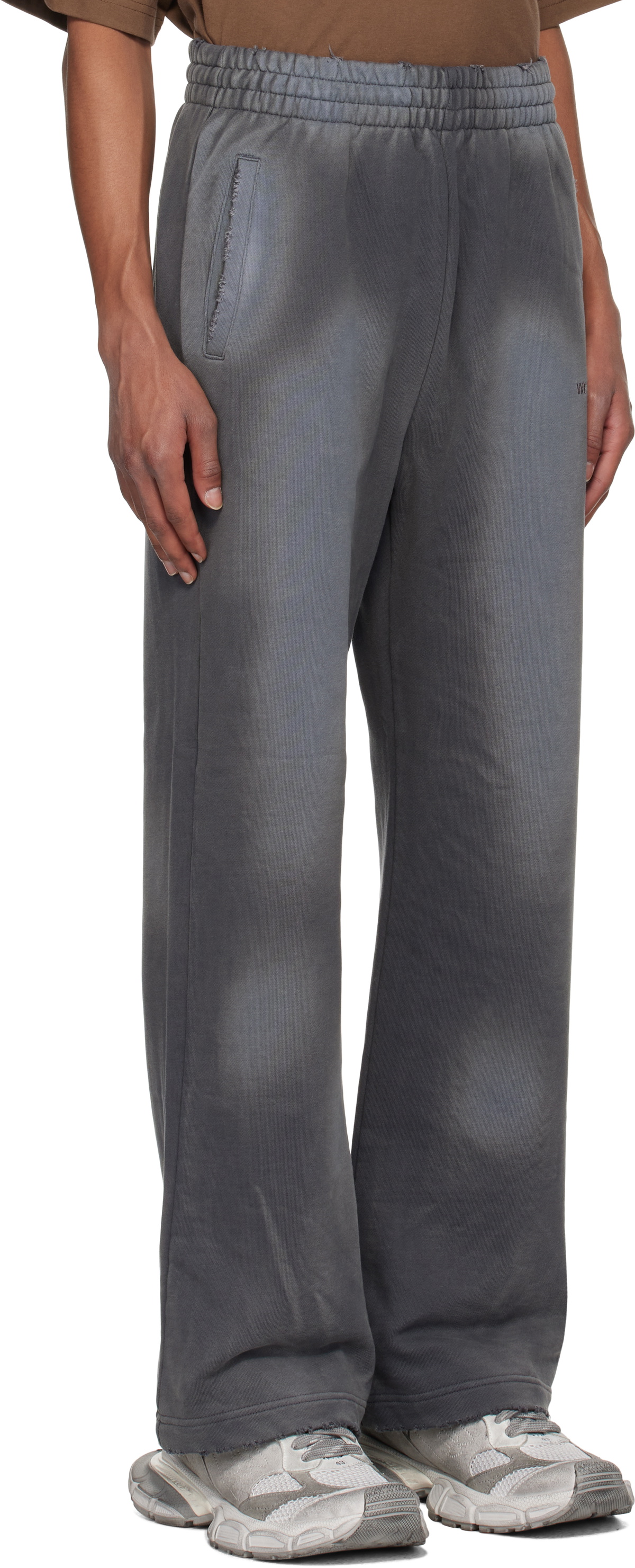 We11done Gray Standard Logo Washed Sweatpants We11done